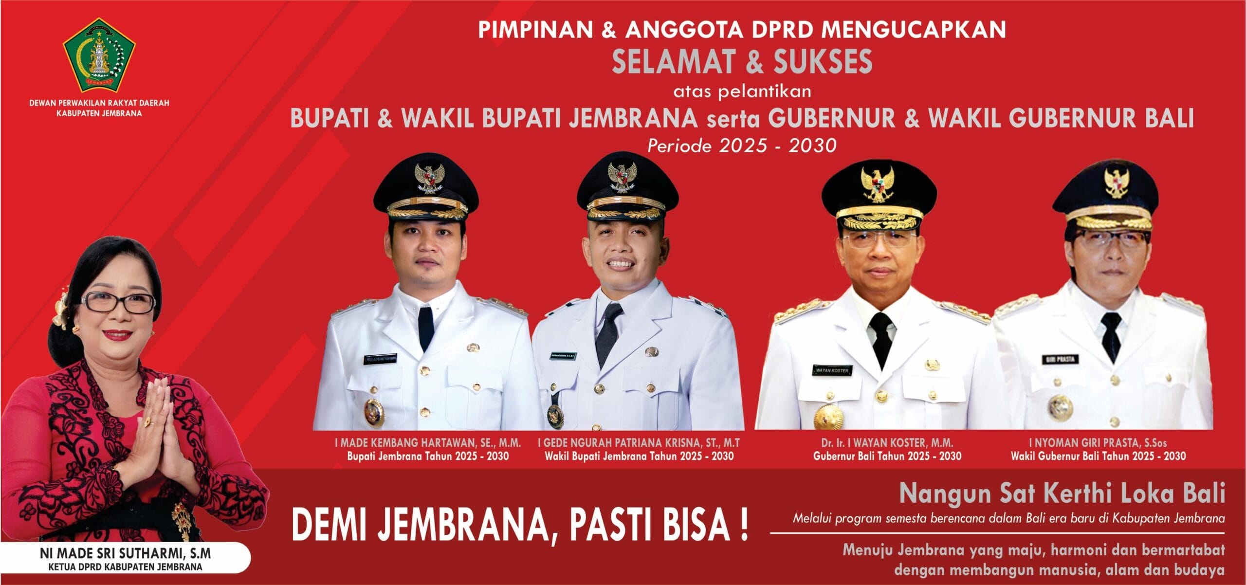BREAKING NEWS: Pimpinan Dan Anggota DPRD Mengucapkan Selamat dan Sukses ...